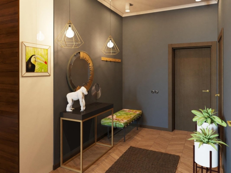 Серая прихожая: 100 фото стильных идей - Дизайн интерьера